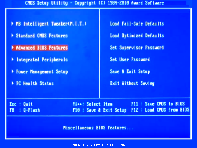 128 - Change First Boot Device | COMPUTERCANDYS