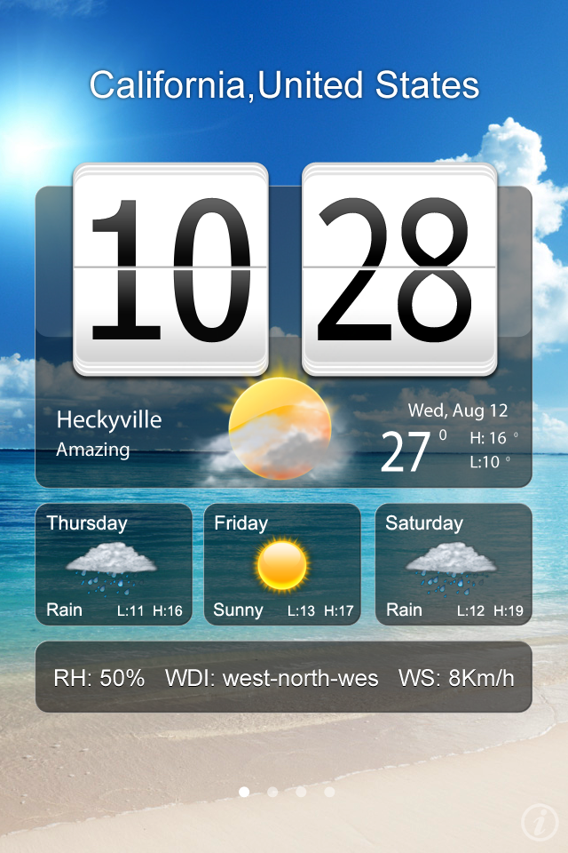 mobsub: Awesome Live Weather Clock