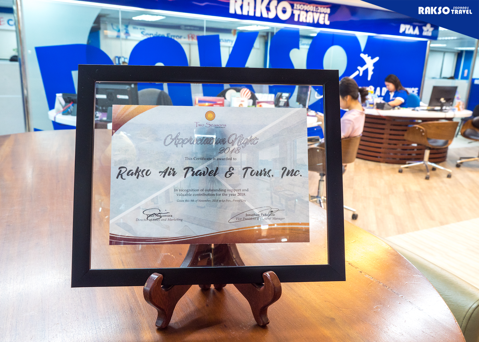 RAKSO TRAVEL received various awards from airlines and hotel partners