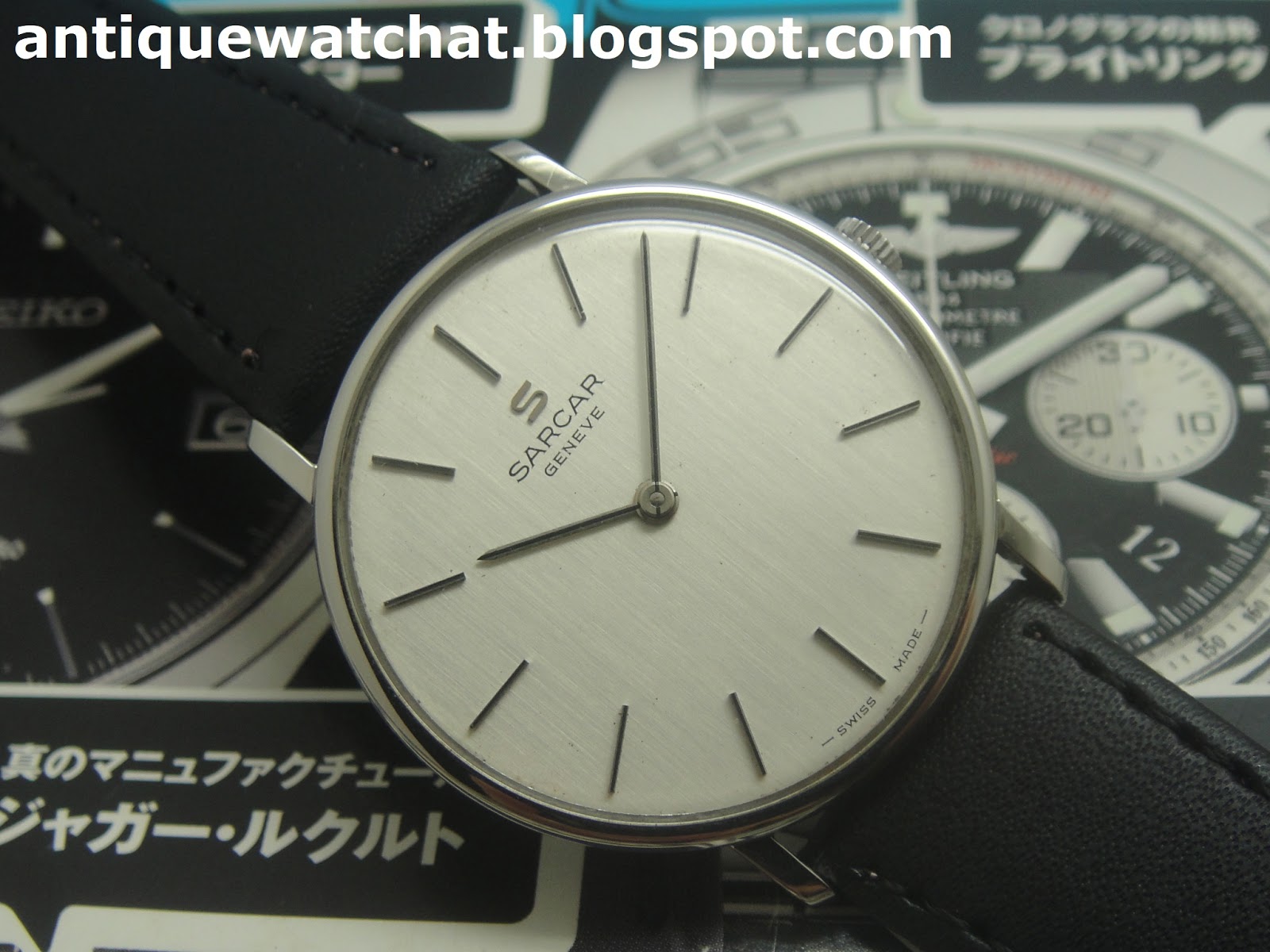 Antique Watch Bar: SARCAR GENEVE 17 JEWELS HAND WINDING WATCH 01