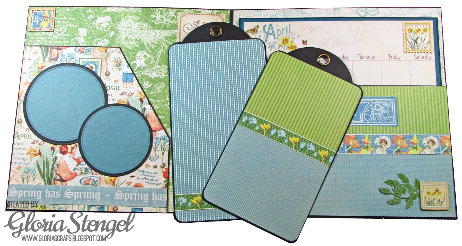 Scraps of Life: 2017 Calendar Folio Series - April