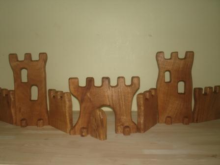 House on the Rock: Wooden castle blocks