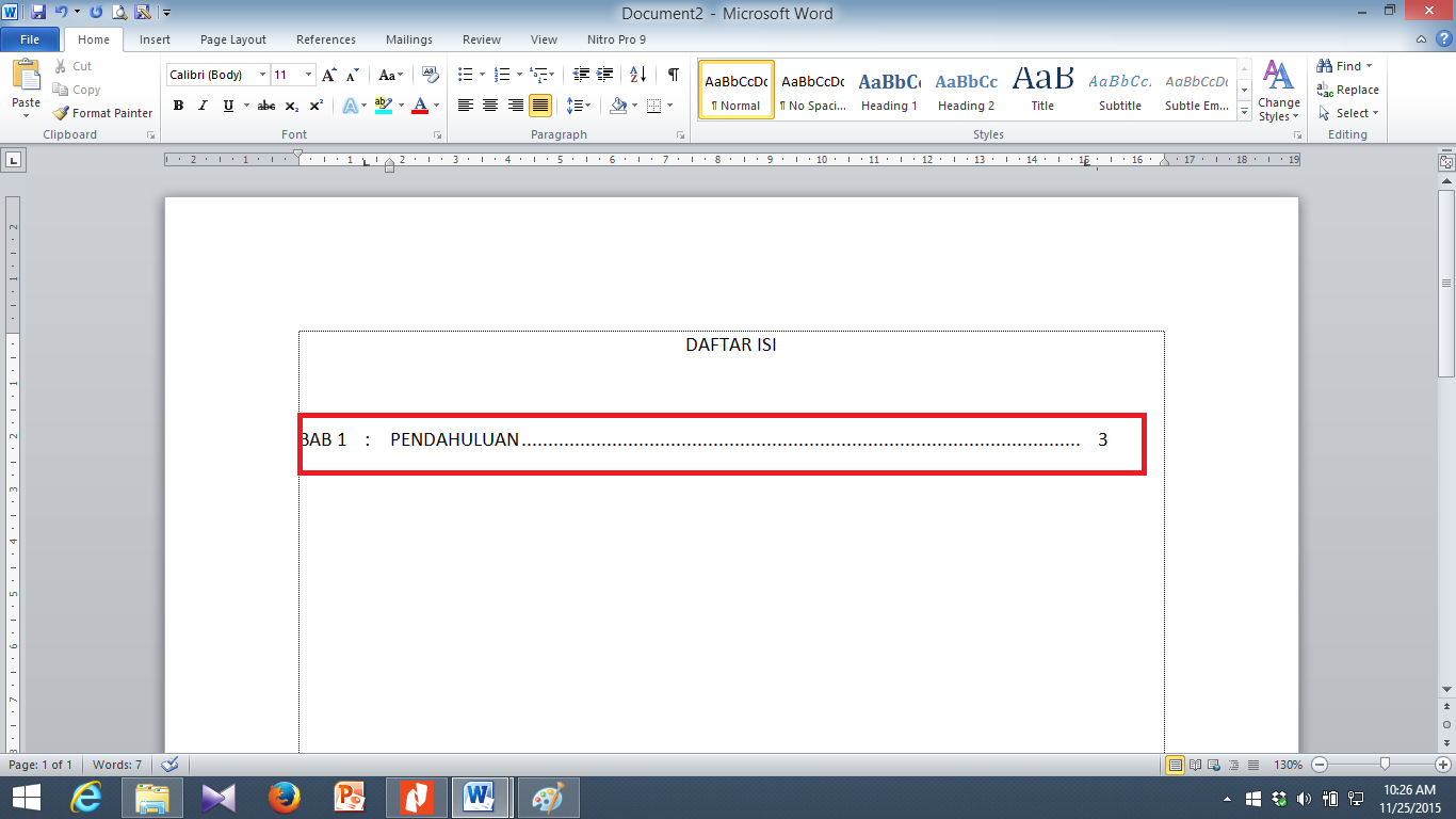 Tutorial Membuat Daftar Isi dengan Mudah