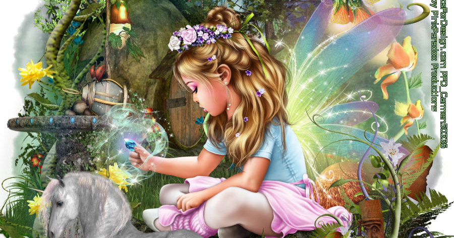 Carmen designs: Little Fairy Girl Riding a Bird