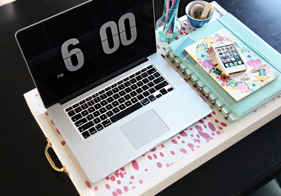 IHeart Organizing: DIY Portable Workspace/Collapsible Tray