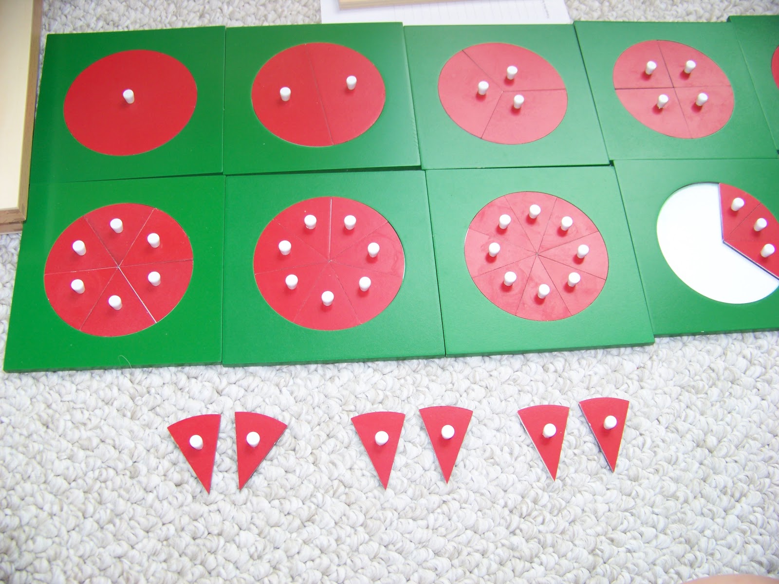 George Family - Montessori At Home: Montessori Fractions - Beginning ...