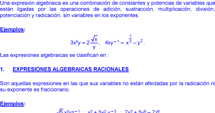 Expresiones algebraicas racionales y irracionales problemas resueltos