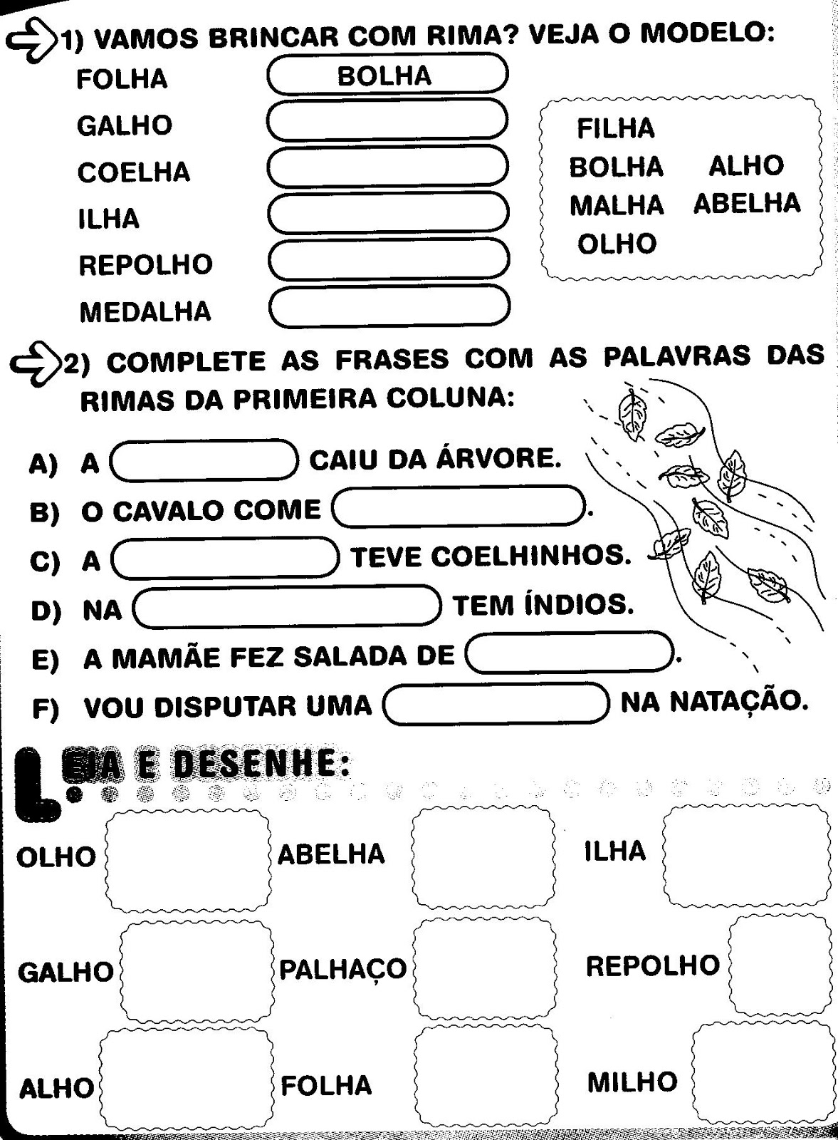 PARA QUEM AMA ALFABETIZA O ORTOGRAFIA H LH NH CH