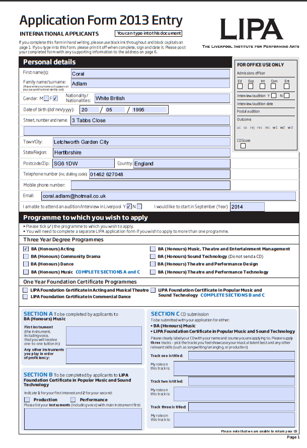 Coral Adlam Performing Arts - NHC - Business: May 2014
