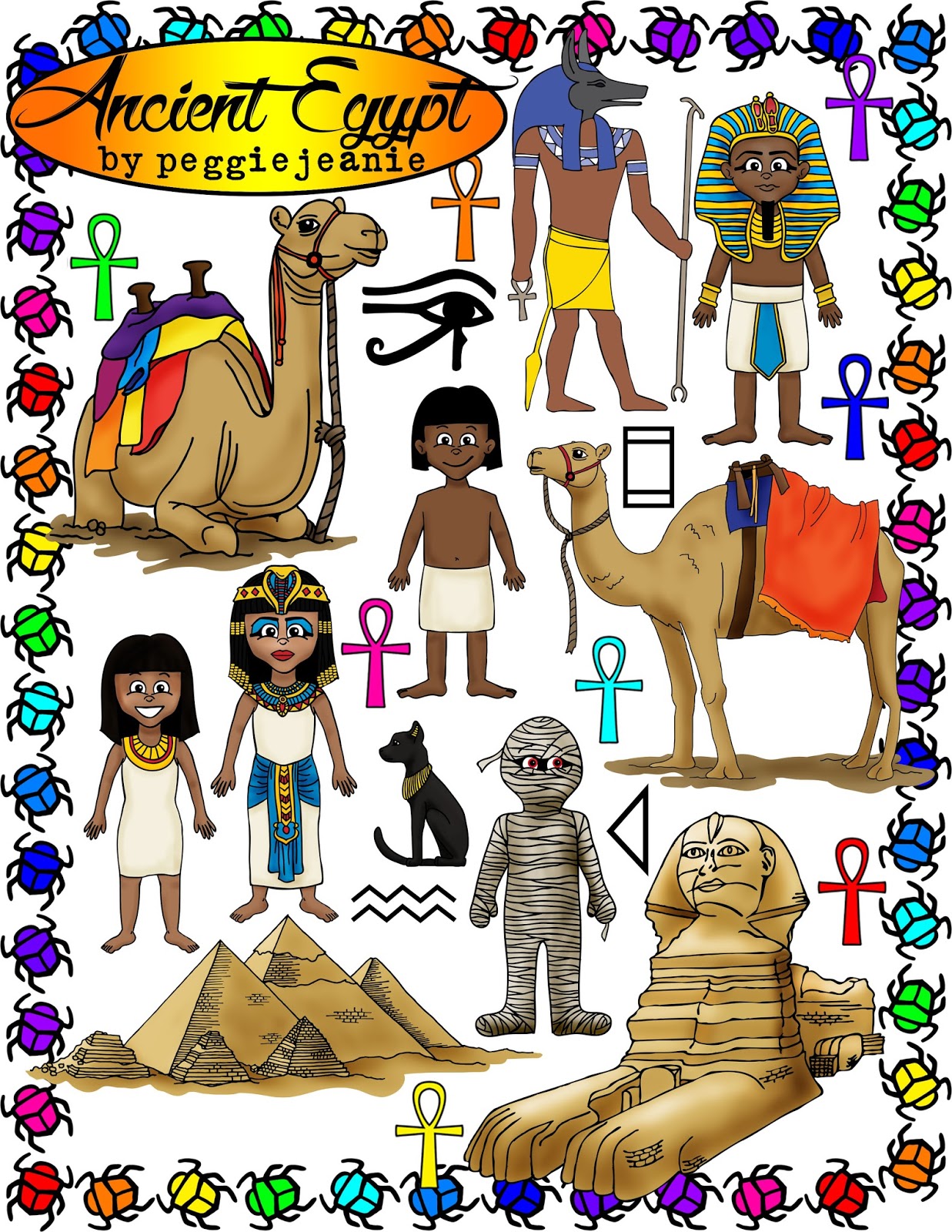 peggiejeanie illustrating: Ancient Egypt Clipart is Finished!