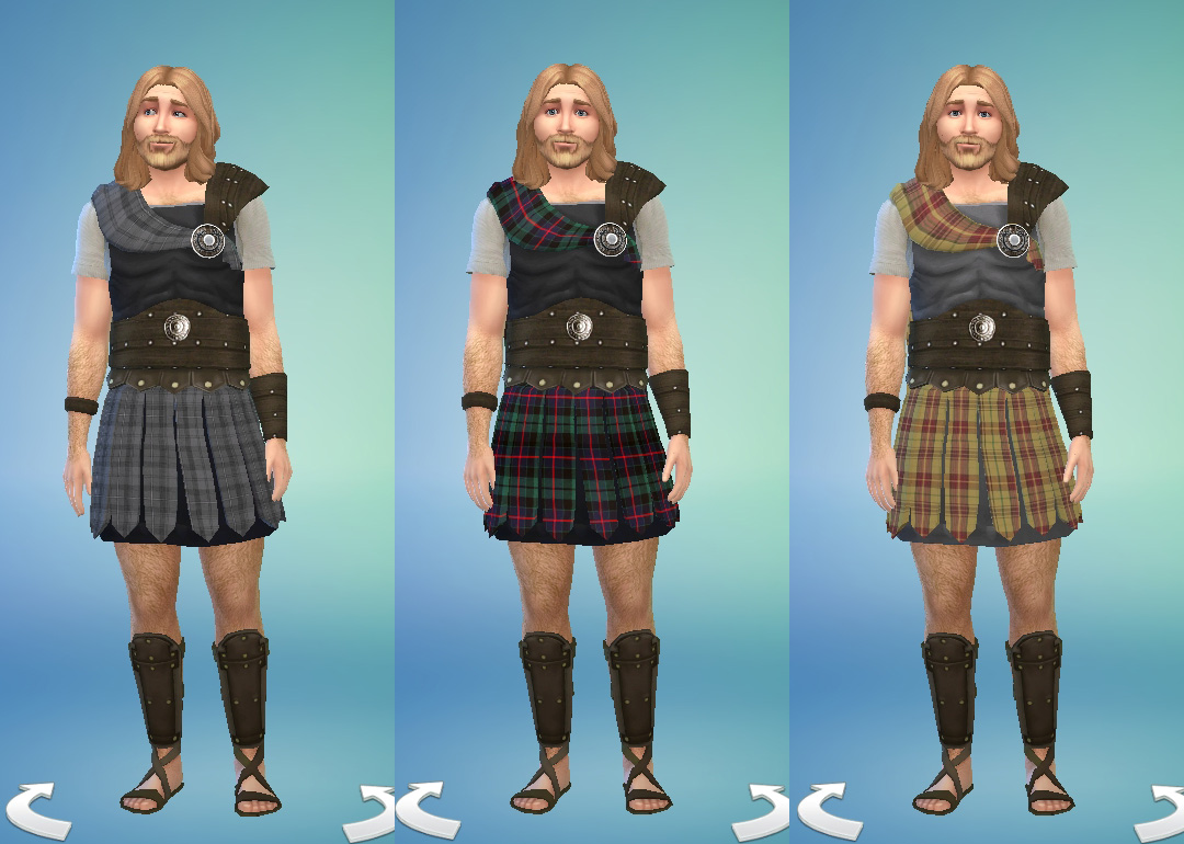 TS4: Celtic Men's Warrior Outfit | History Lover's Sims Blog