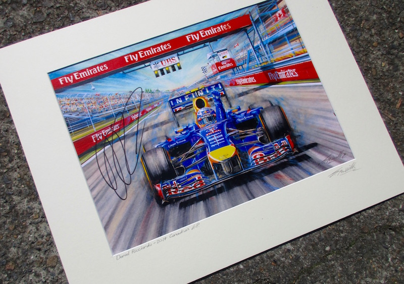 Greg McNeill Art: A3 prints autographed by Daniel Ricciardo and Marc ...