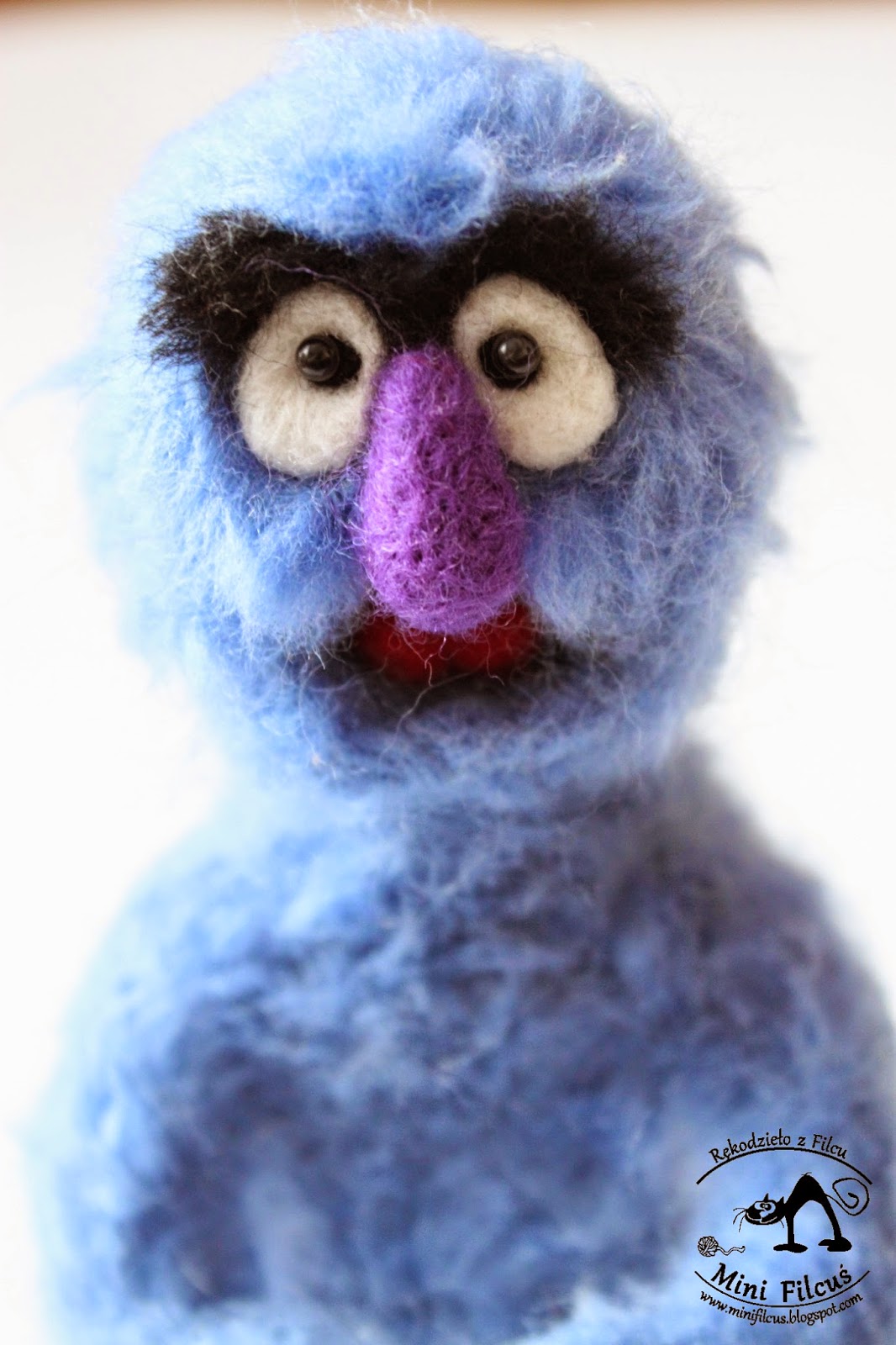 Mini Filcuś: Herry Monster - Needle Felted Sesame Street