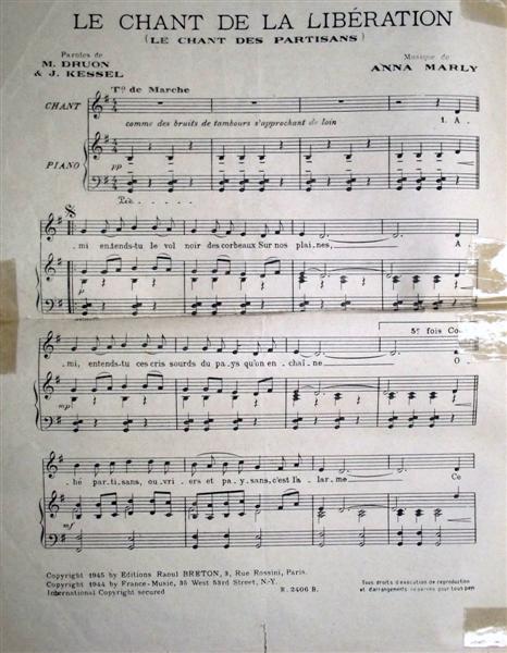 La Resistance Francaise: Le Chant des Partisans