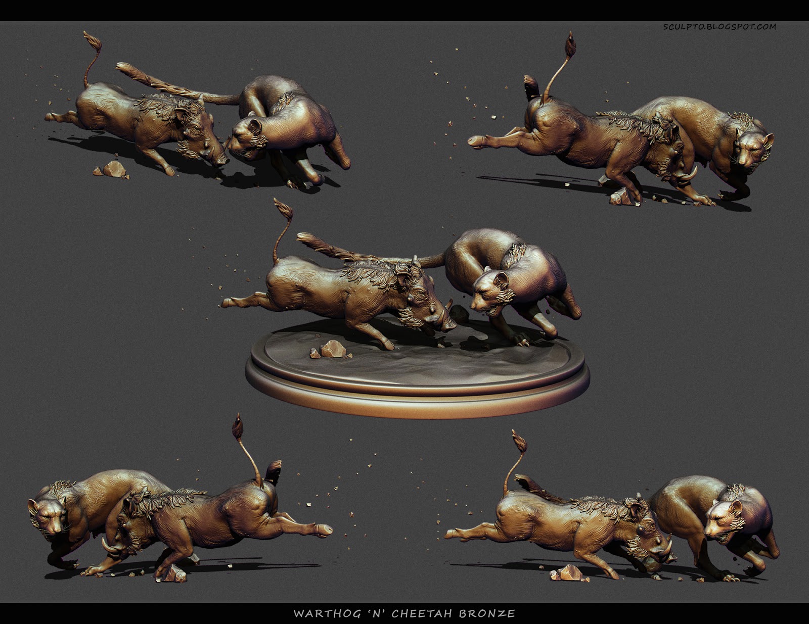 Tihomir Dimitrov: Warthog chasing a cheetah