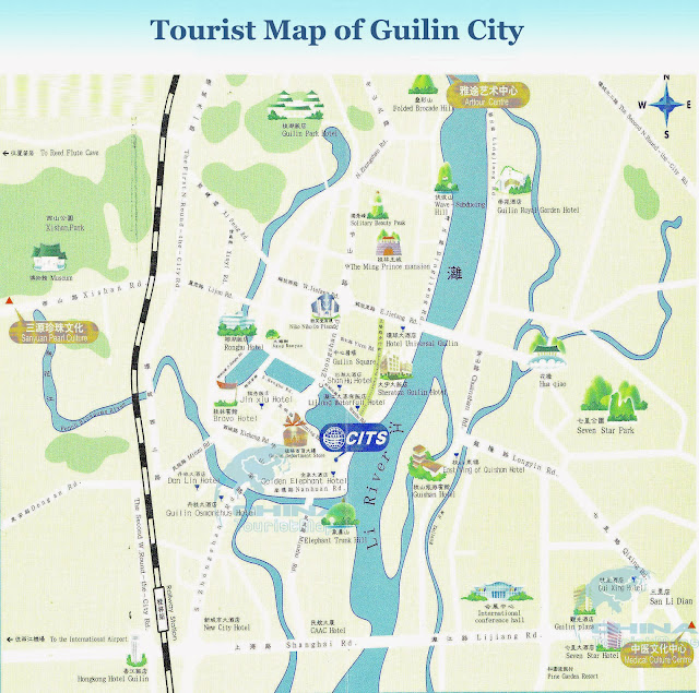 Mapas y planos de Guilin, China - Conmimochilacuestas