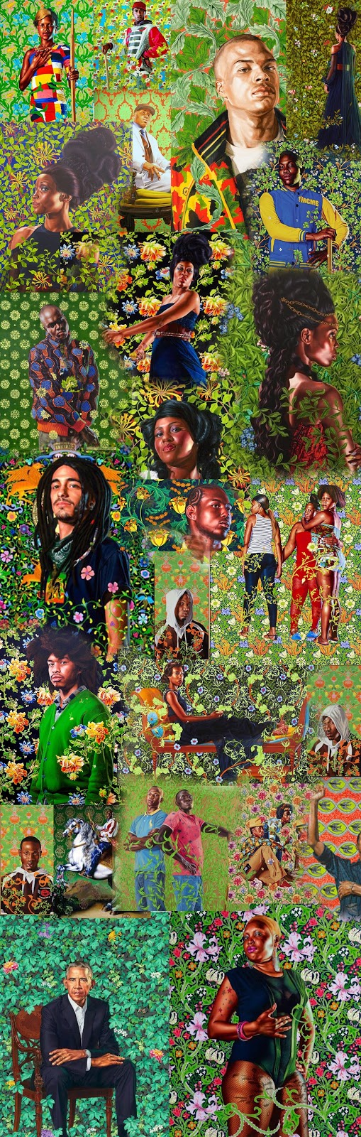 Digital Media Journey: Green Color Combinations in Kehinde Wiley's ...