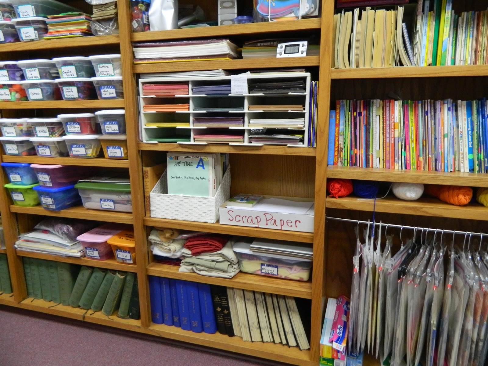 Working on the Resource Room at the Church Building