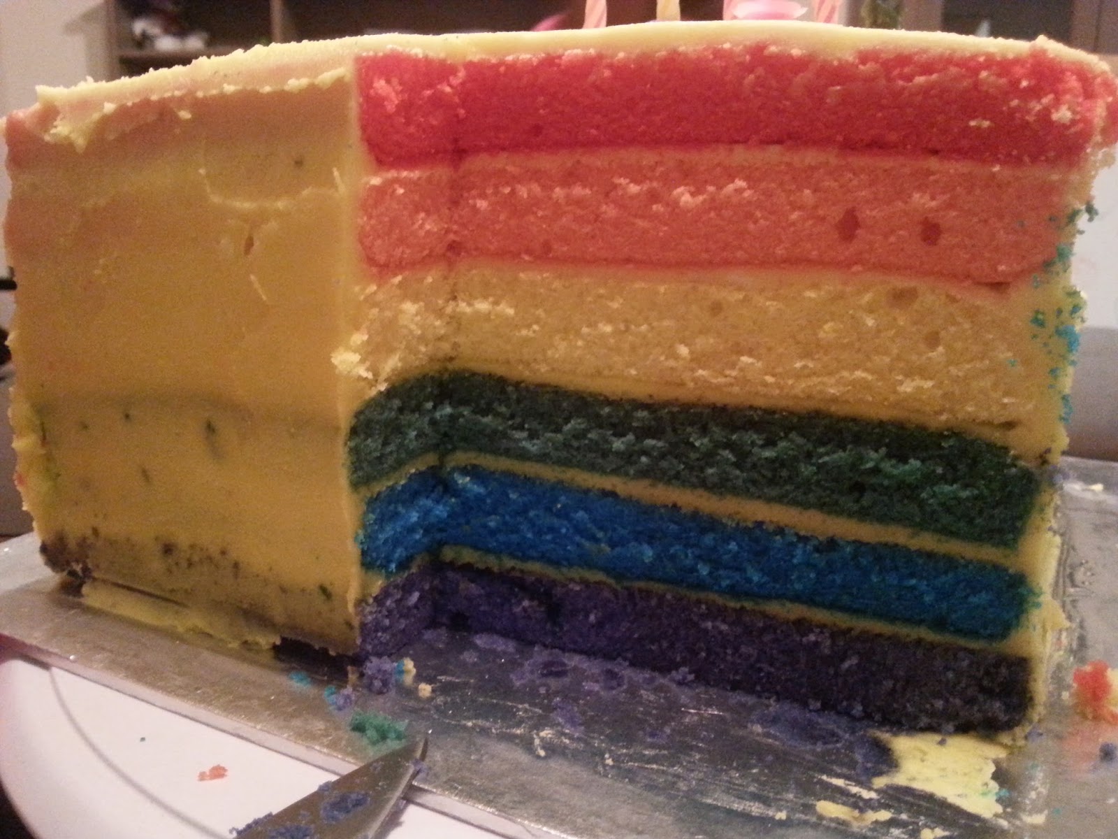 Hani's Kitchen: Rainbow Cake ~ Betty Crocker "SuperMoist Cake Mix" (White)