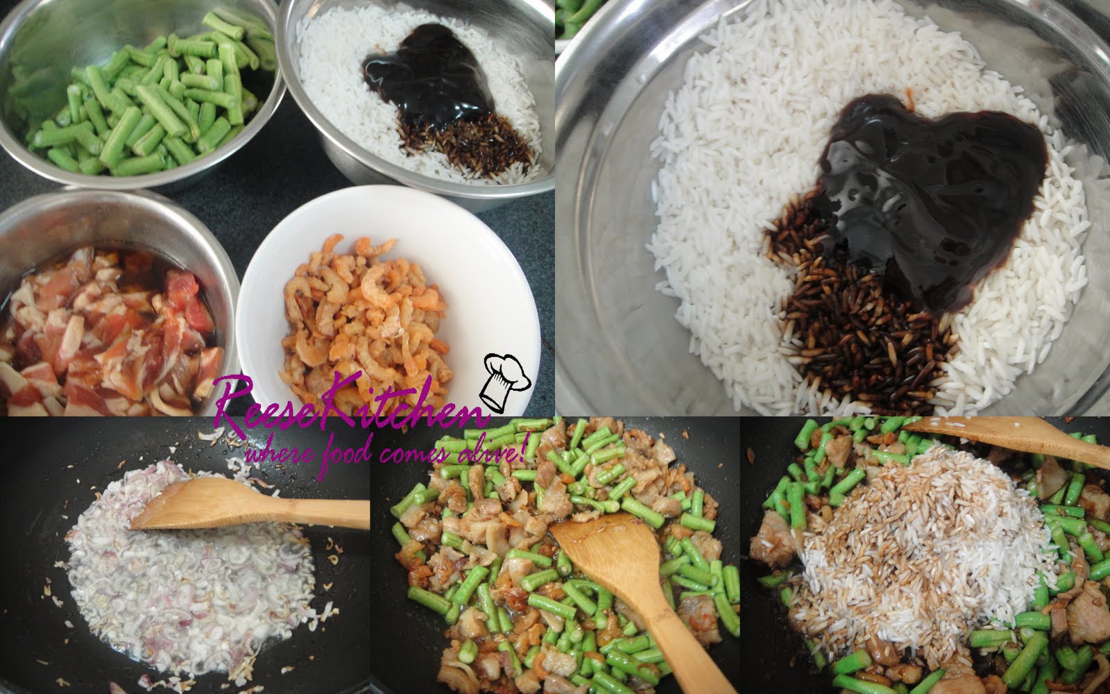 ReeseKitchen: Long Bean Rice ~ My Mum's Style