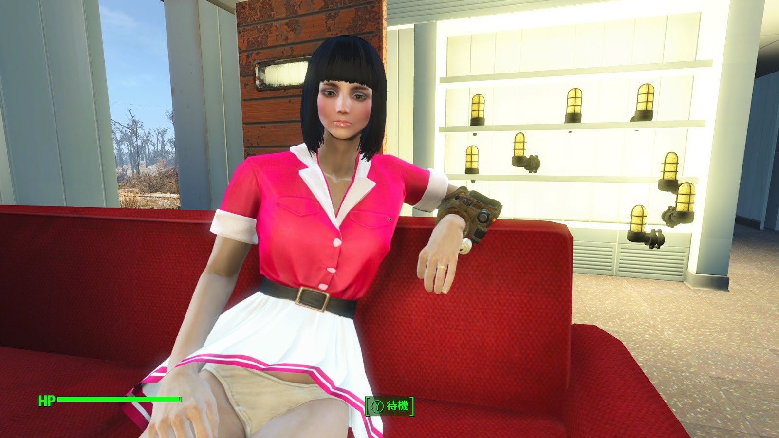 Fallout4 美人 by 香瑩: Fallout4 MOD PreWar Dress Retex Stand Alone（ミニスカート）導入手順