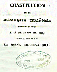 Texto histórico: La Constitución española de 1837. Completa ~ Textos ...