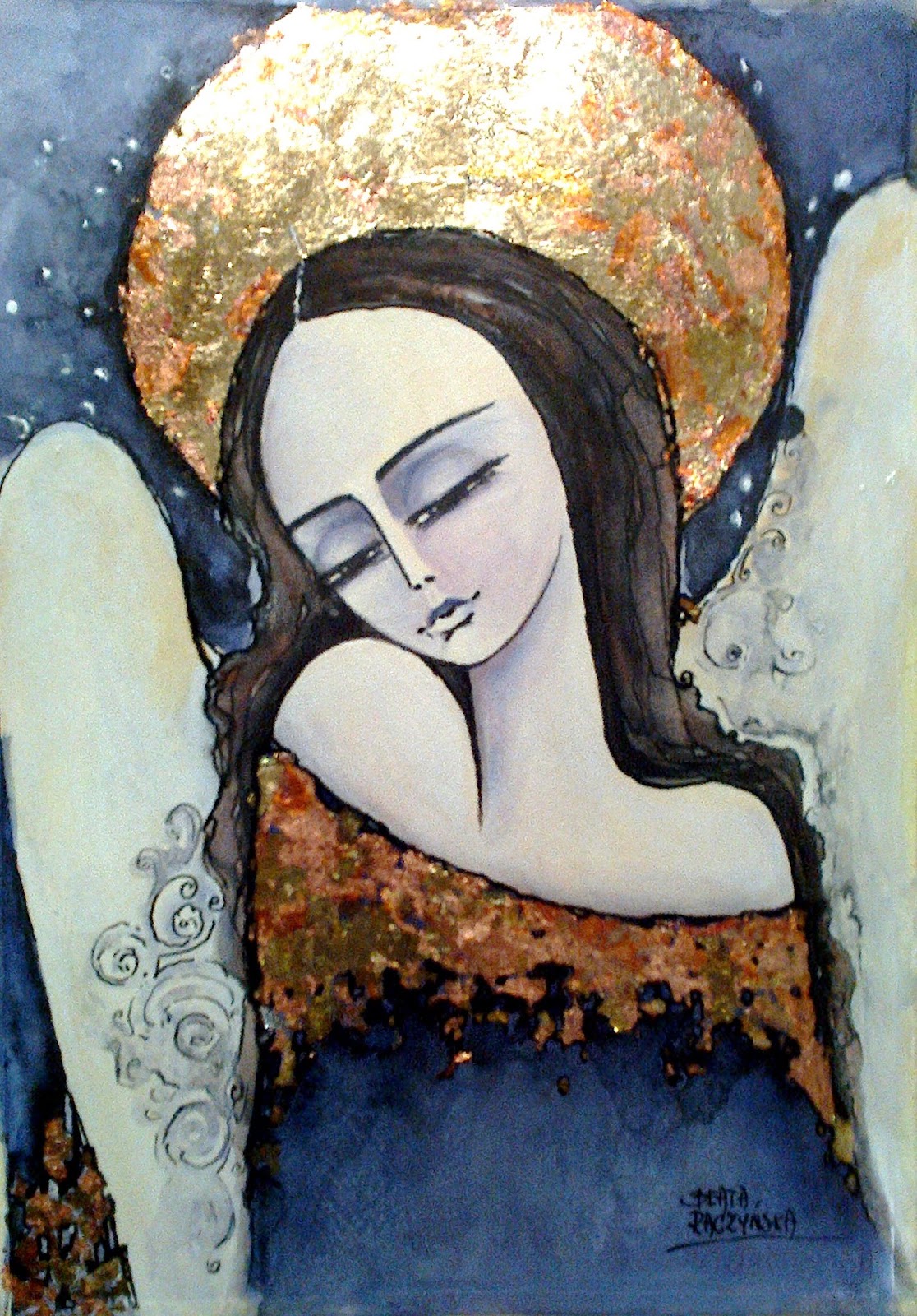 Moje malowanie... : Anioly dwa...