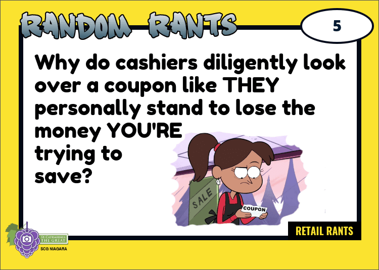 Pinnables: RANDOM RANTS #5 - Why do cashiers diligently look over a ...