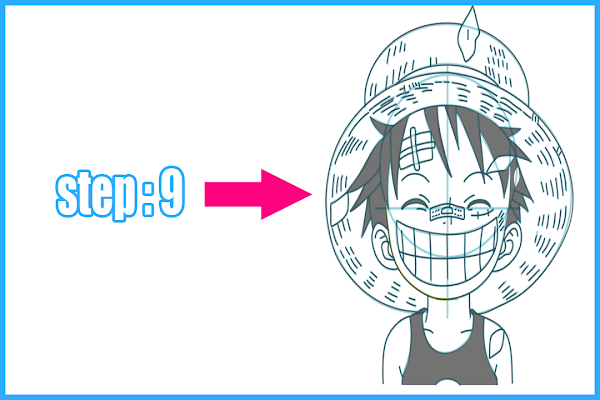 How To Draw Luffy Step By Step For Kids | Drawing Course for Beginners