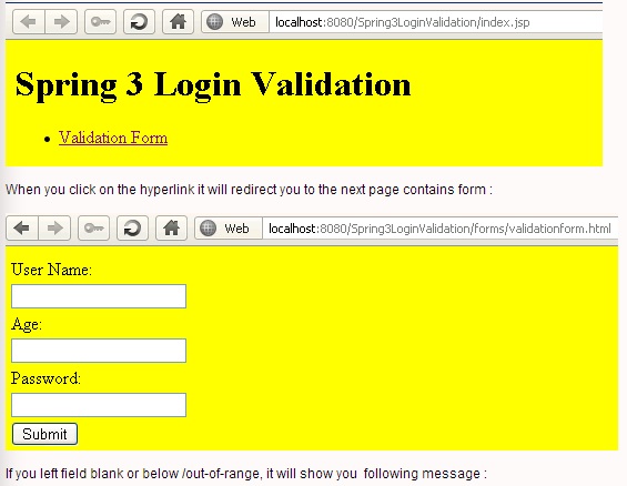 Spring 3 Mvc Form Validation Spring Tutorials 9230