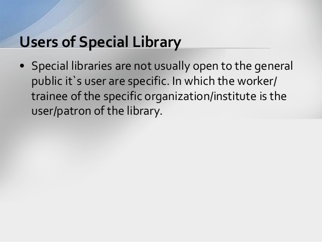 The Major types of Libraries - Dept. of ISLM in Bangladesh