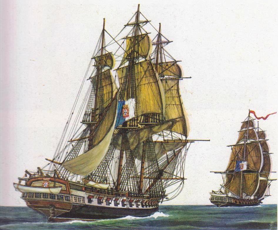 Fragata Príncipe da Beira - Navio da Marinha Real Portuguesa, 1792 ...