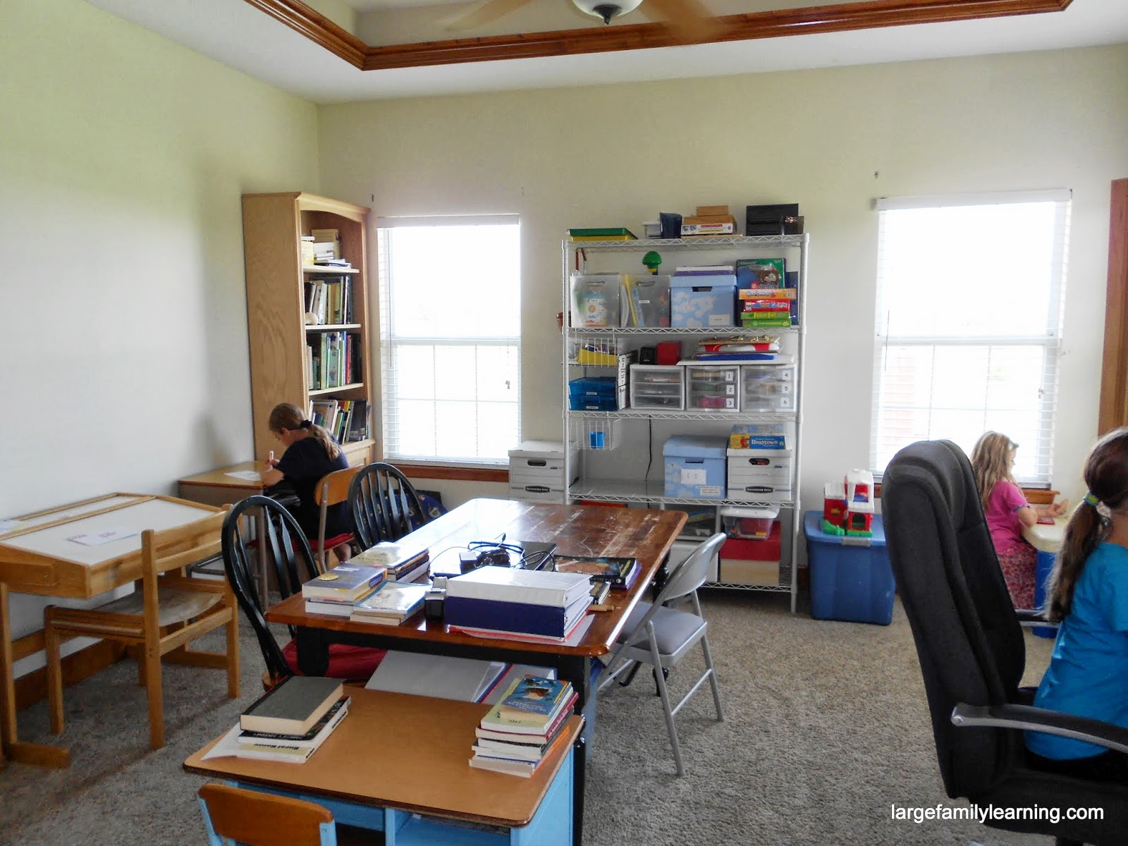 Large Family Learning : Our New School Room!
