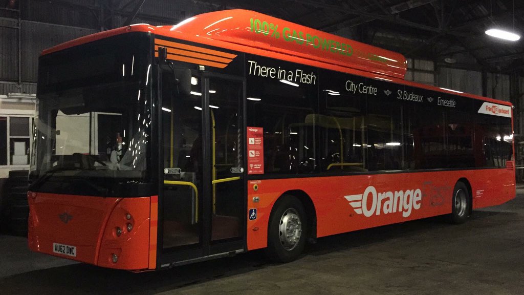 Steve's Bus & Train Page: Gas Buses Go Orange