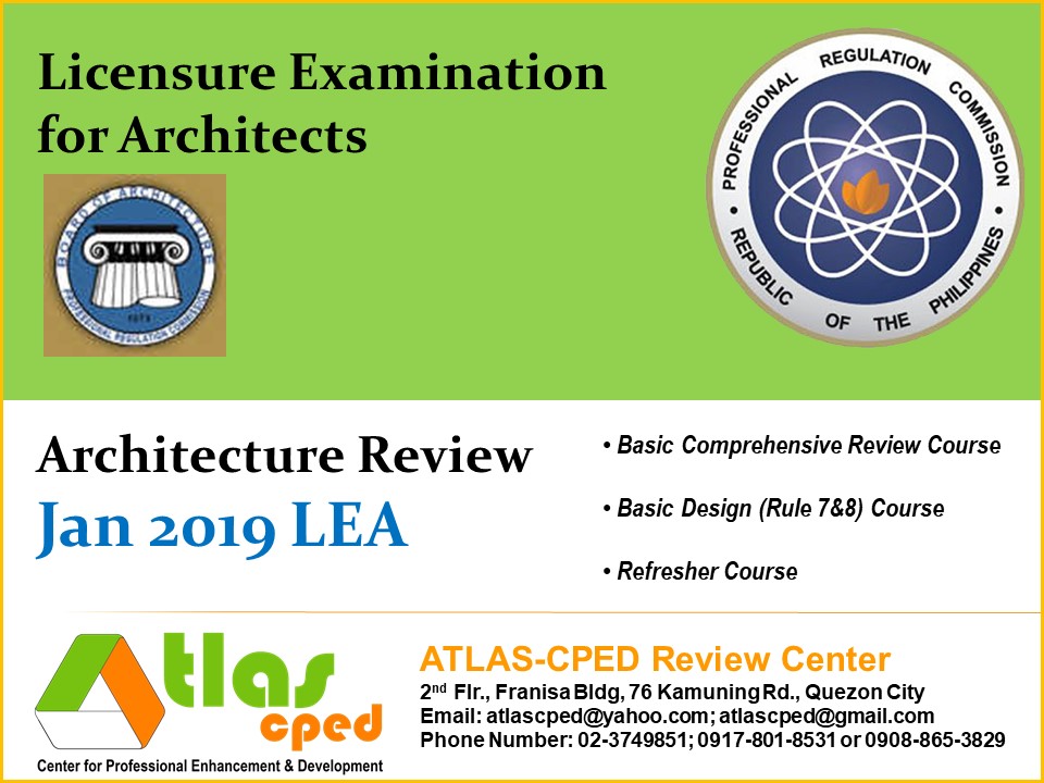 Architecture Review Course for January 2019 Architects Board Exam ...
