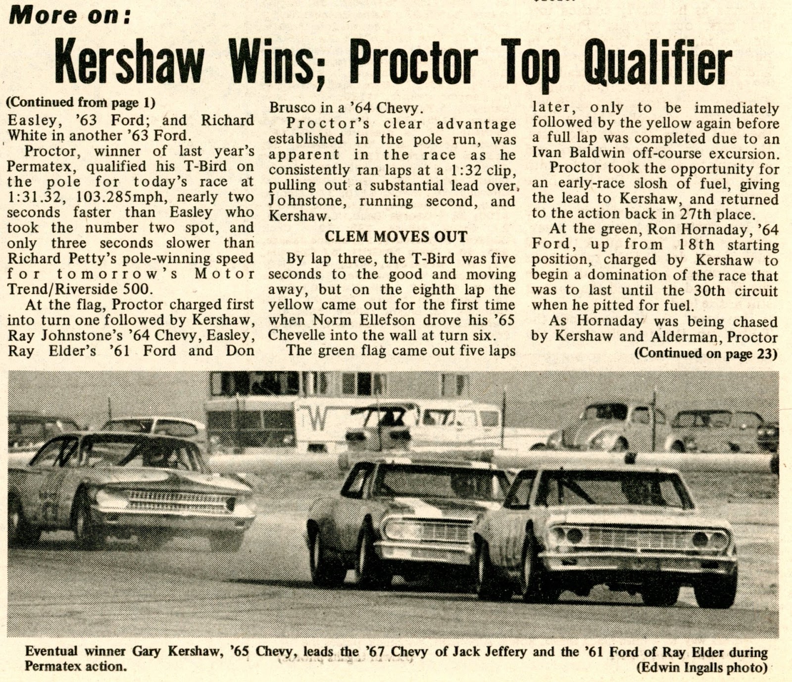 racin' thru the raindrops: 1971 Riverside, Permatex 200