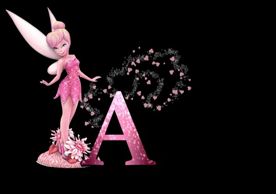 Abecedario con Tinker Bell en Rosa. Pink Tinker Bell Alphabet. - Oh my ...