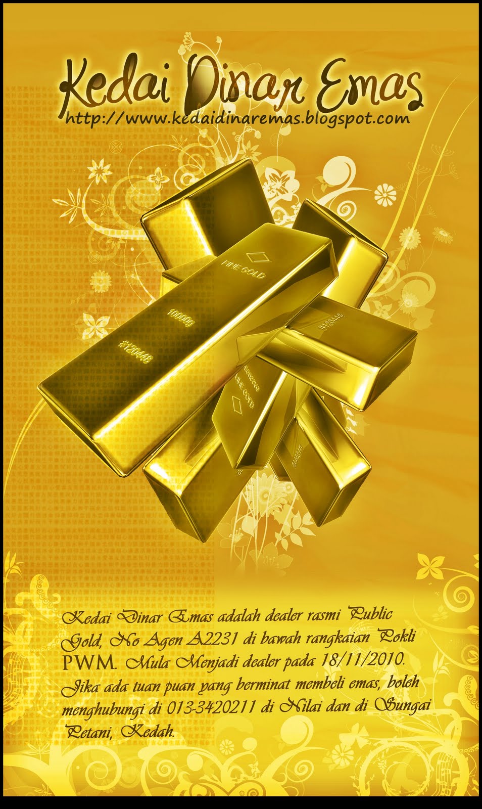 Kedai Siswa Emas: Poster Blog Untuk Kedai Dinar Emas