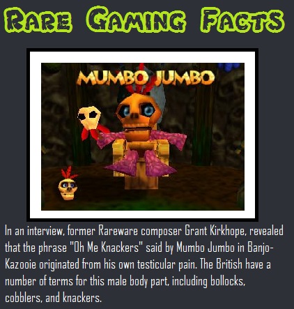 Rare Gaming Facts: Oh Me Knackers