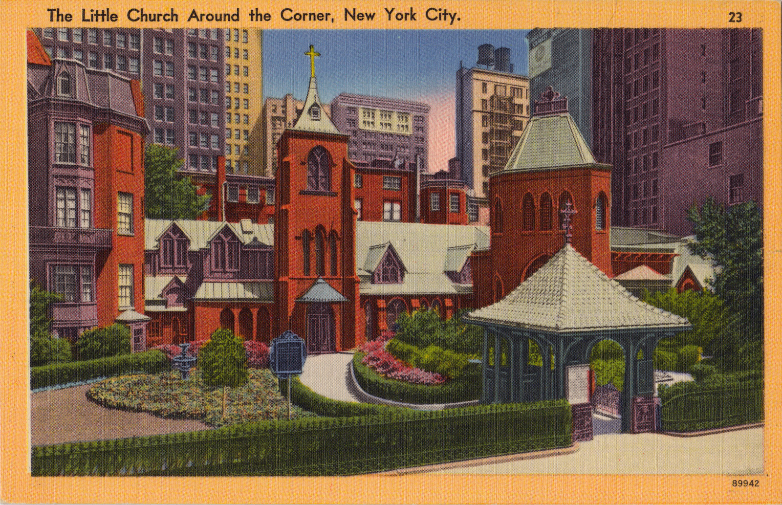NYC Vintage: NYC Vintage Image Of The Day: 'Little Church Around the ...