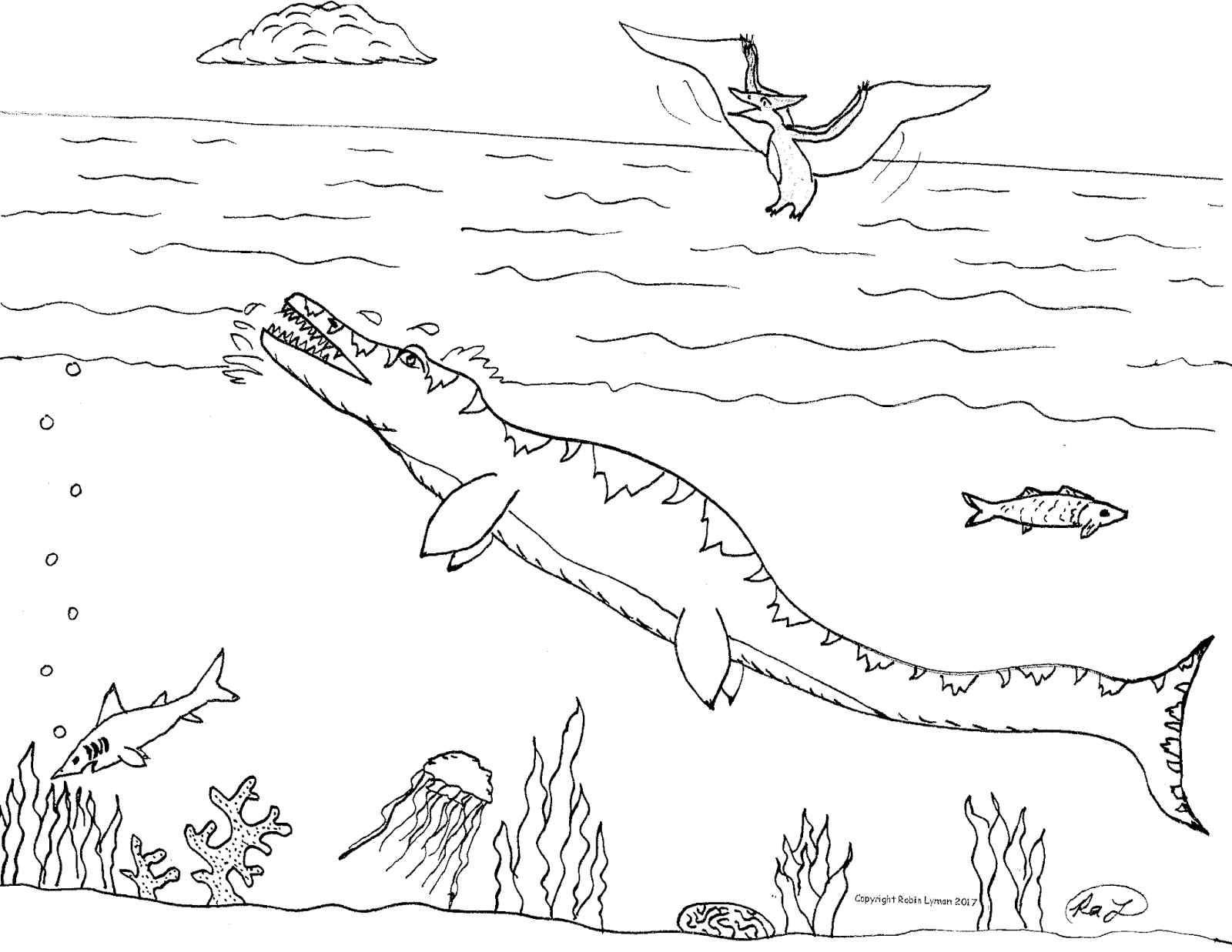 Liopleurodon Coloring Pages Coloring Pages