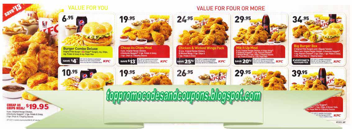 Free Promo Codes and Coupons 2023: Kfc Coupons
