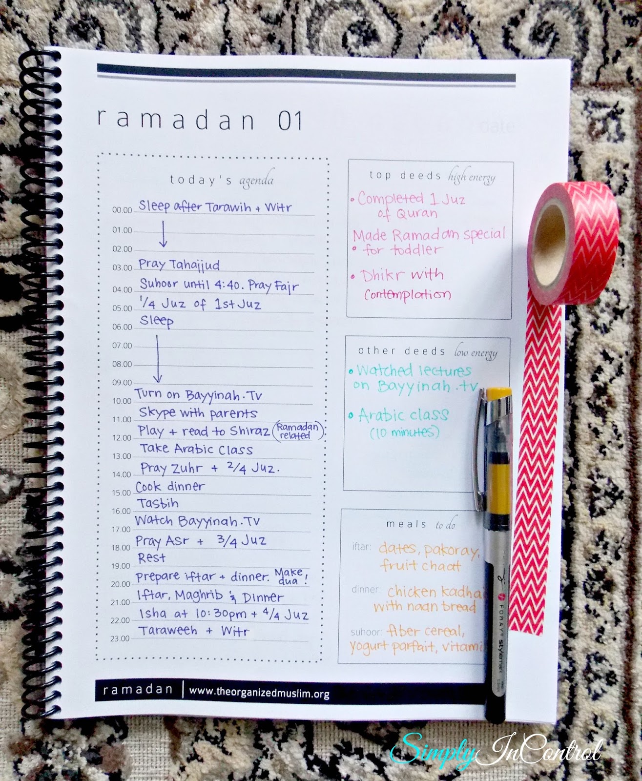 Simply in Control: Ramadan Planner by The Organized Muslim