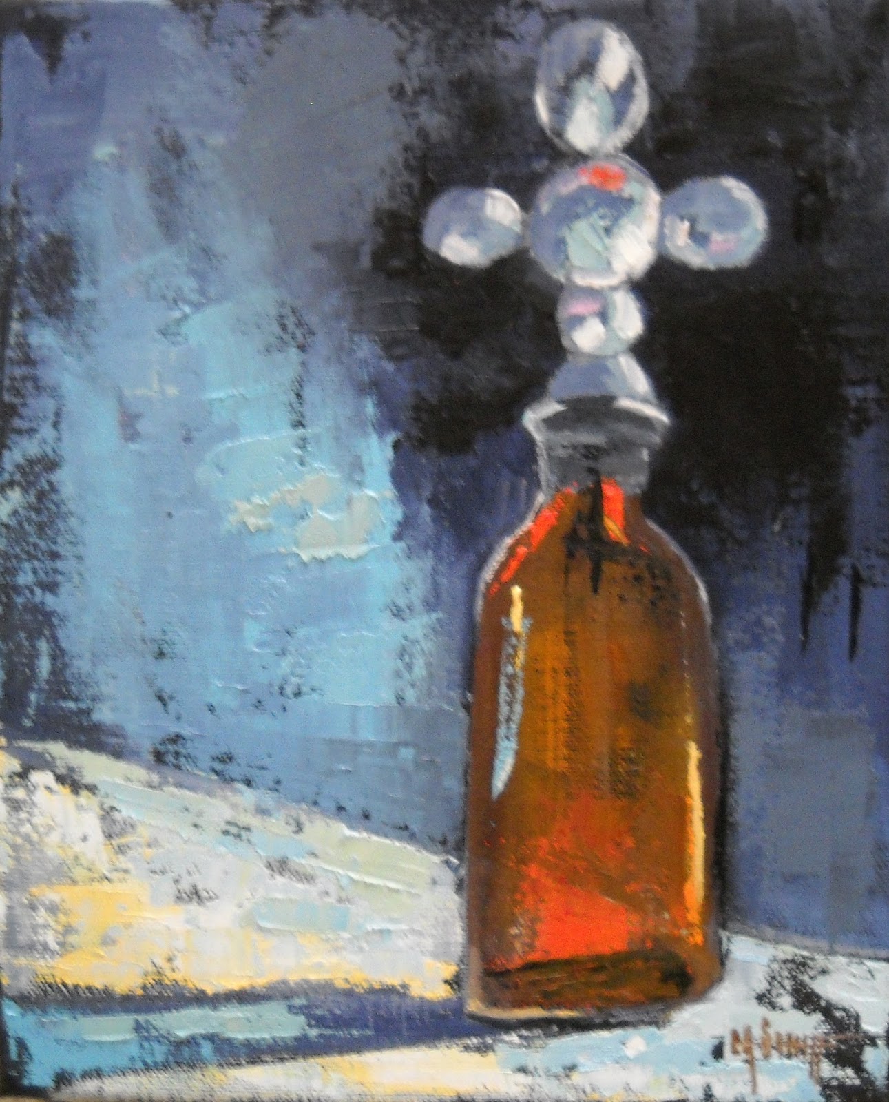 Where ART Lives Gallery Artists Group Blog: Still Life Bottle Painting ...