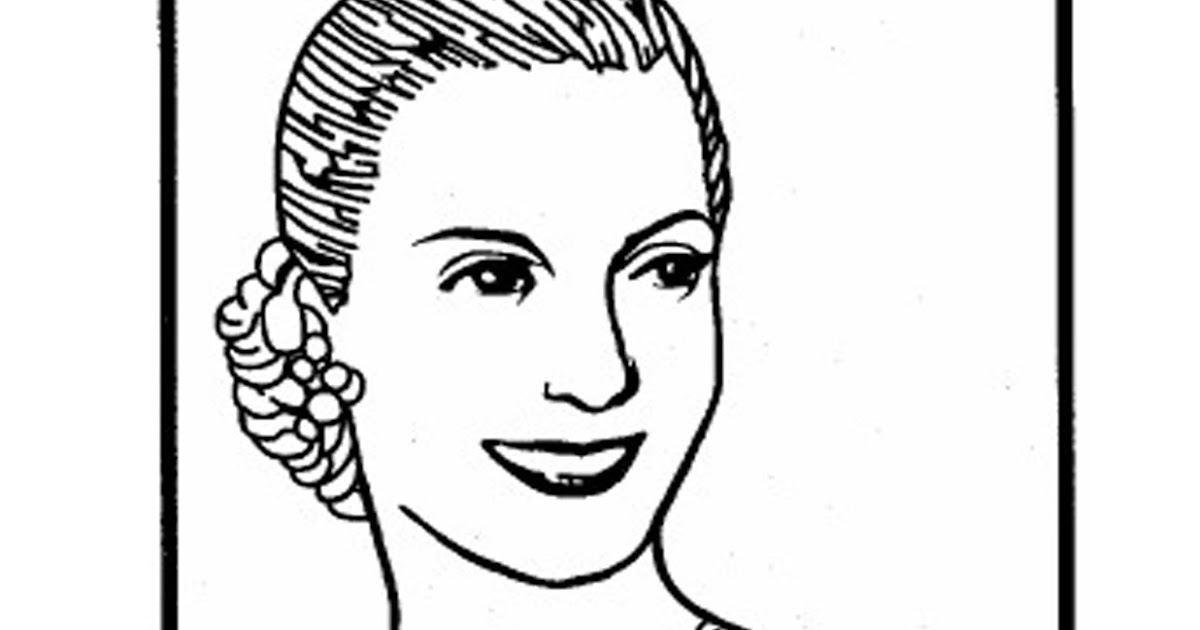 Pinto Dibujos: Eva Perón para colorear