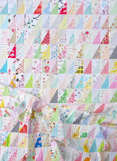 Half Rectangle Triangles ~ A Quilt in Progress | Red Pepper Quilts ...