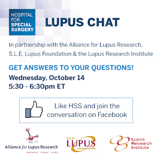 Lupus, Humor, and Wellness: Online Lupus Chat Wed. 10/14 with HSS