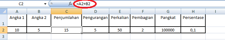 Pengenalan Ms. Excel (Penggunaan formula pada Ms. Excel untuk ...