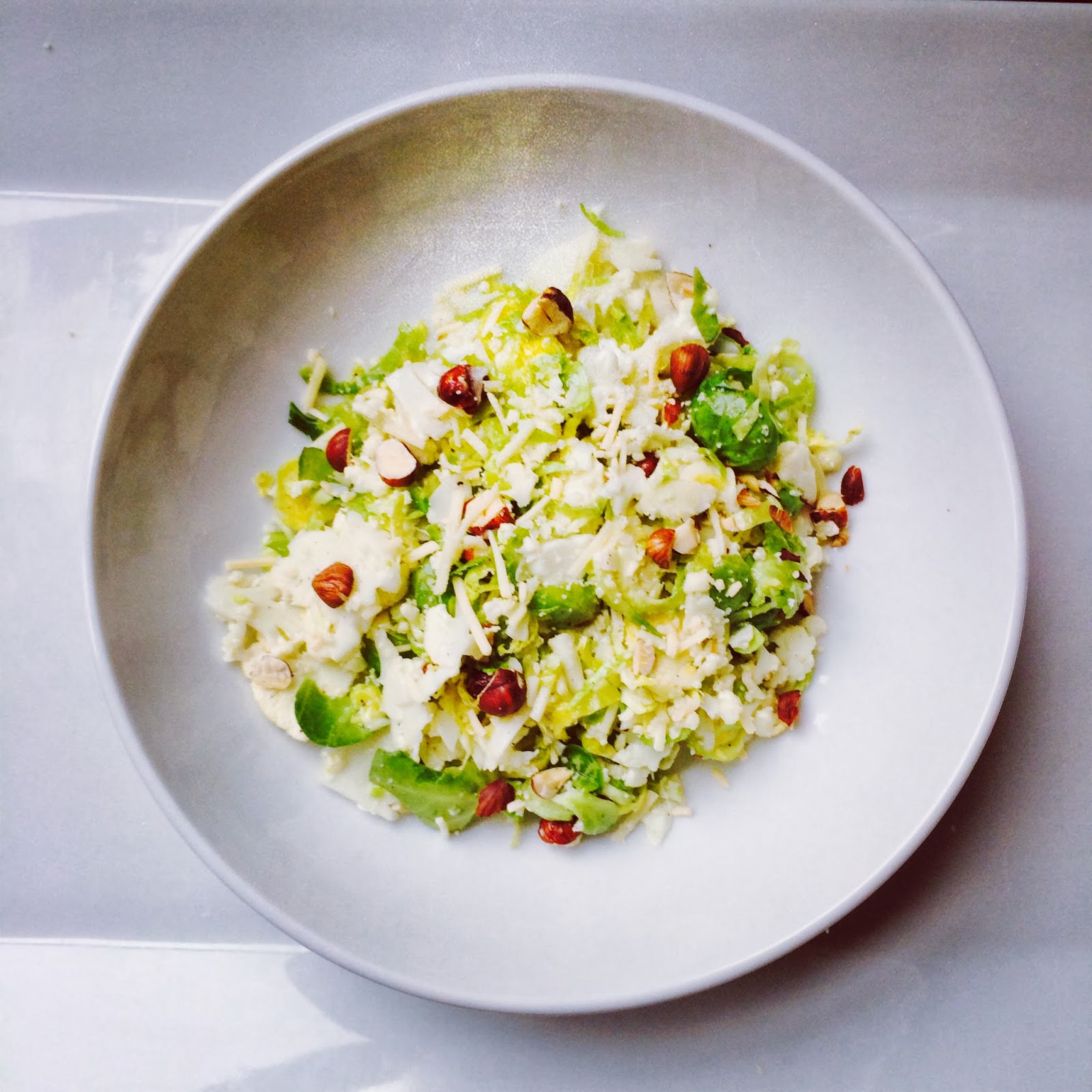 The Domesticated Wolf: Brussels Sprout and Cauliflower Salad with ...