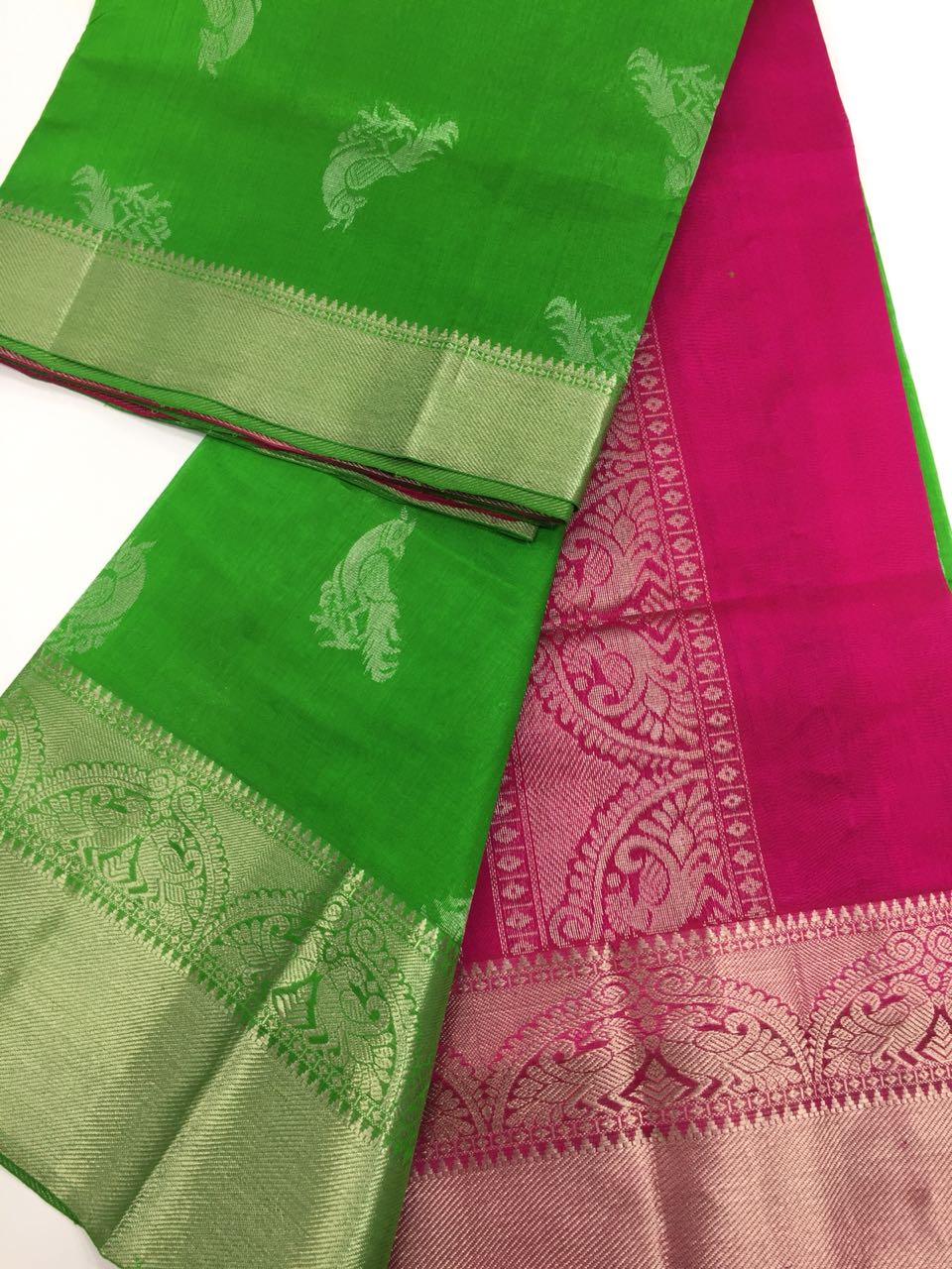 Kuppadam Pattu Sarees with Kanchi border